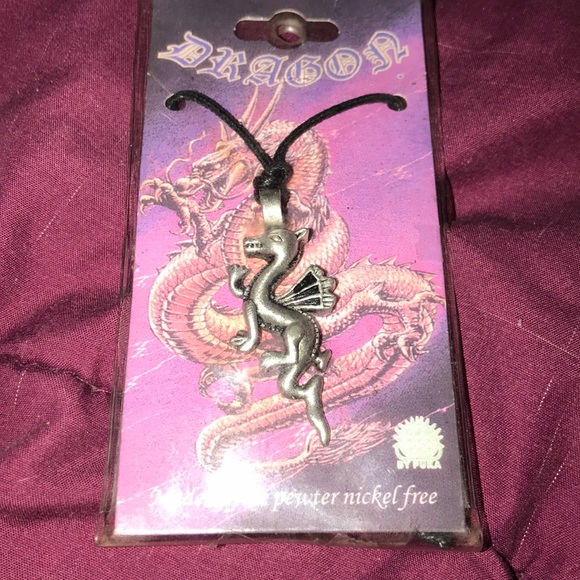 Jewelry | Pewter Dragon Pendant Adjustable Chain | Poshmark